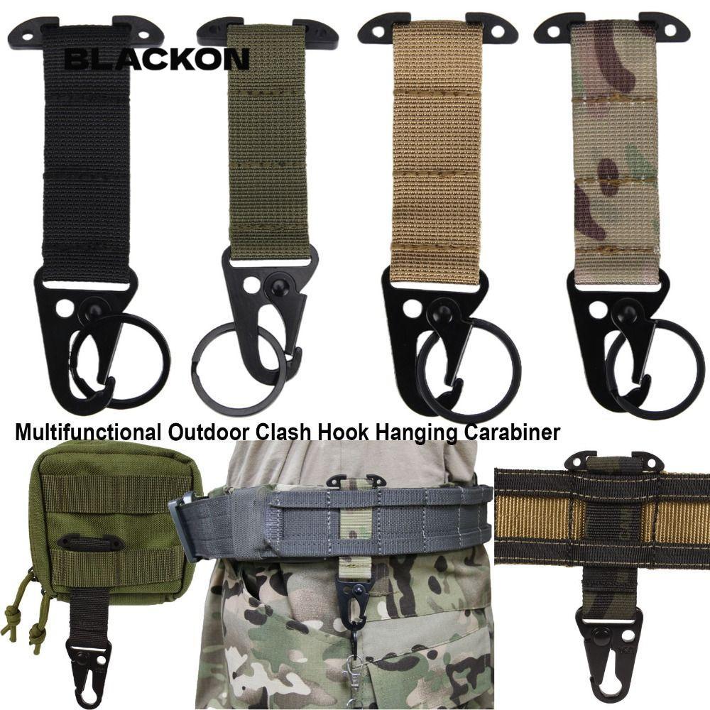 Clash Hook แบบสีทึบพร้อมคาราบิเนอร์และพวงกุญแจ สายรัดไนลอนคุณภาพสูง ...