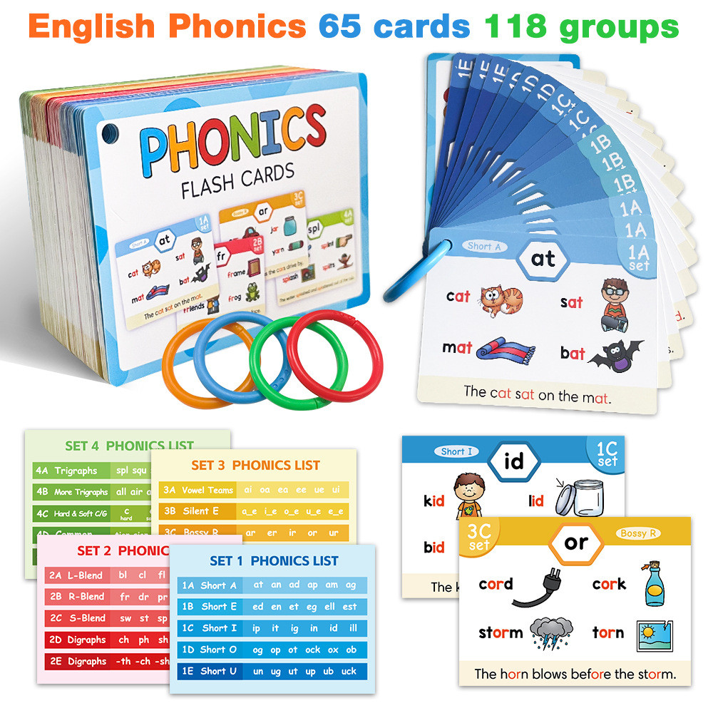 English Phonics Natural Spelling Flash Card แฟลชการ์ด Root Spelling ...