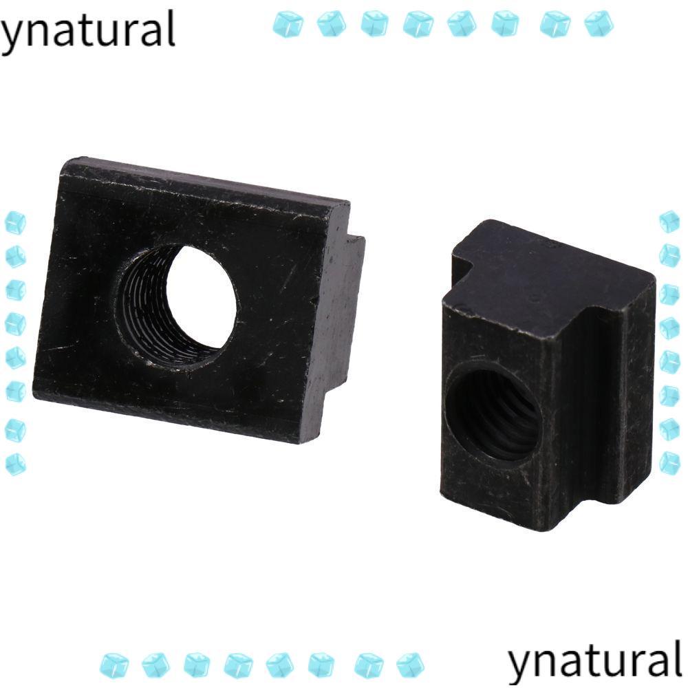 YENATURAL 10 ชิ้น Tapped Through Slot Nuts, Black Oxide M6 M8 M10 M12 T ...