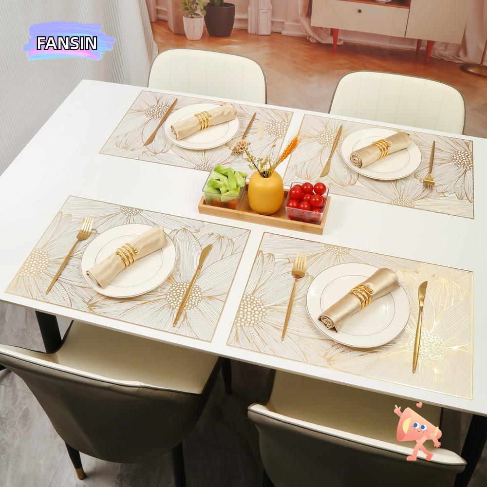 FANSIN Drain Mat, Lotus PVC Meal Mat, Luxury สี่เหลี่ยมผืนผ้า Anti-slip ...
