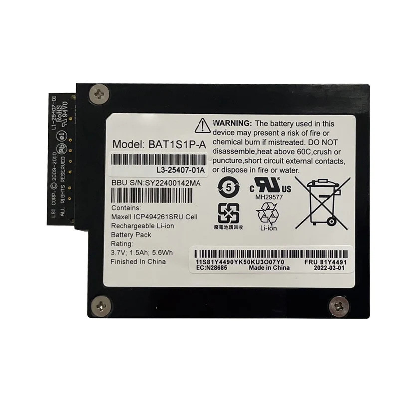 Original BAT1S1P-A 3.7V 1.5Ah 5 6Wh การ์ดคอนโทรลเลอร์สําหรับ IBM ...