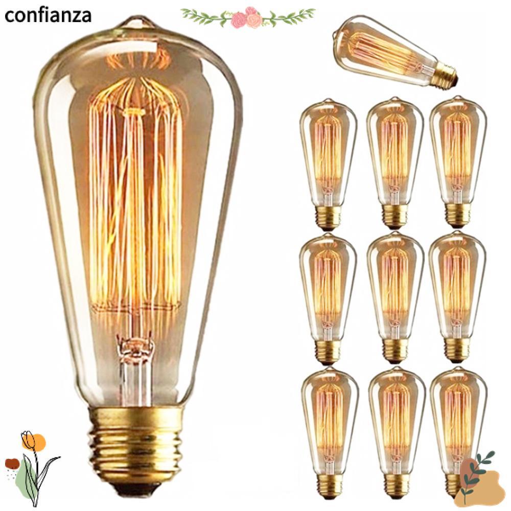 CONFIANZA 1 PC Filament 40W Ball light Warm White E27 ผู้ถือสกรูเชื่อม ...