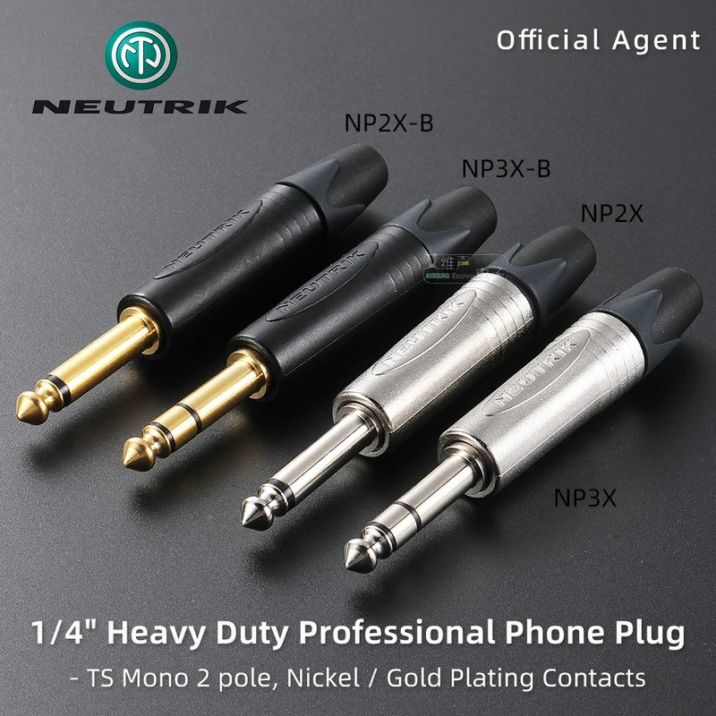 Neutrik แจ็ค 1/4 "6.35 มม. Heavy Duty ปลั๊กโทรศัพท์ NP2X NP3X NP2RX ...