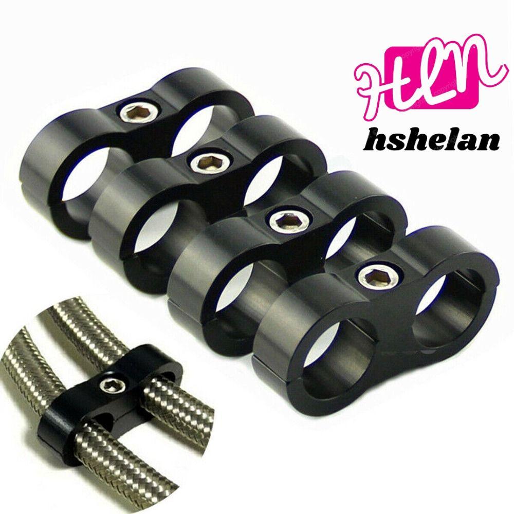 HSHELAN Universal ท่อแยก, Double Hole Oil Line Clamp อลูมิเนียม Divider ...