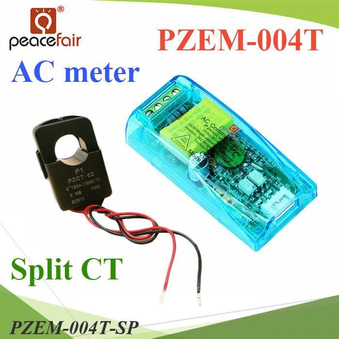 PZEM-004T AC ดิจิตอลมิเตอร์ 100A 80-260V แสดง โวลท์ แอมป์ วัตต์ พลังงาน ...