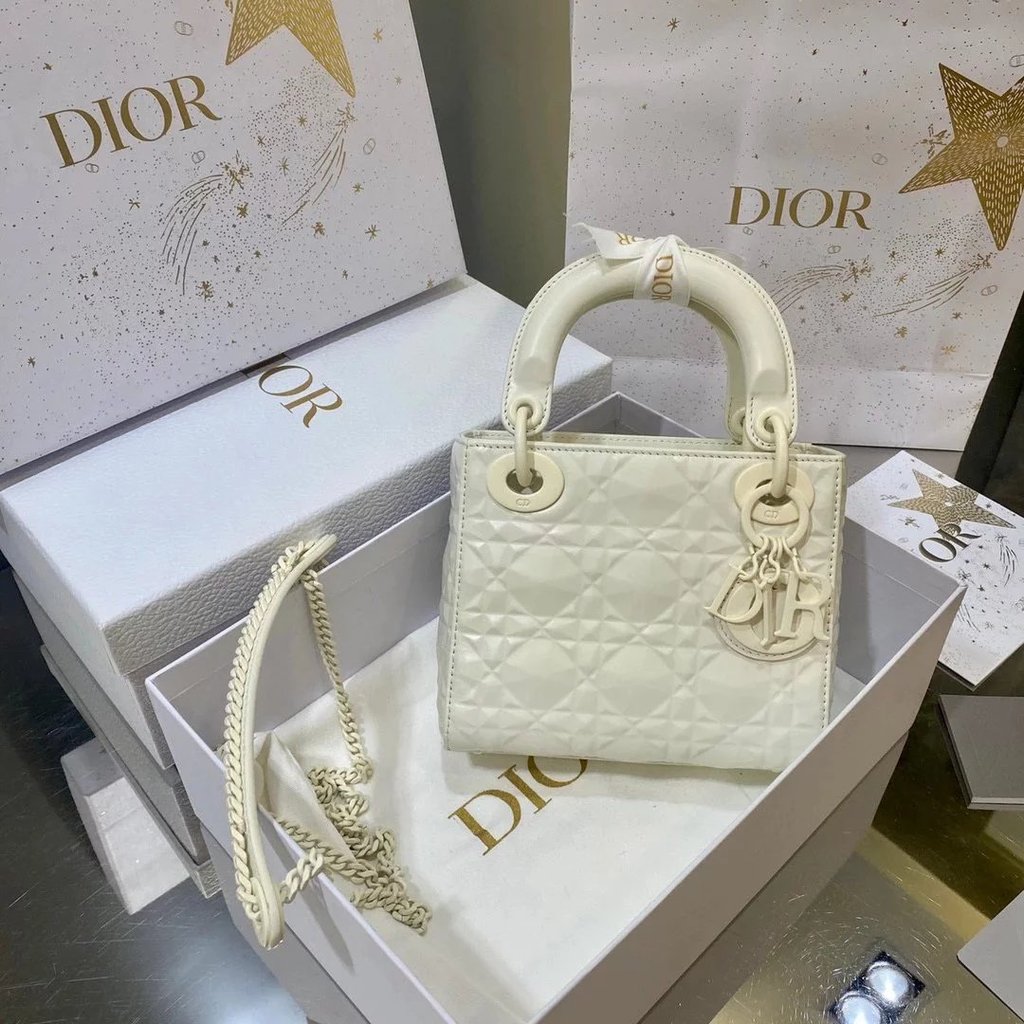DIOR Lady Dio.r-Diamond Teng Checkered Dio Three Grid Four Grid|W ...