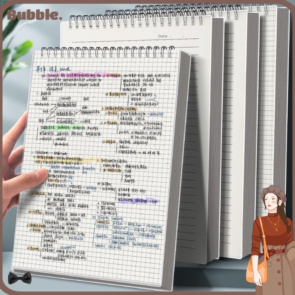 BUBBLE Coil Notebook, Flip Up A5/B5/A4 Spiral Notebook,คุณภาพสูงกริด ...