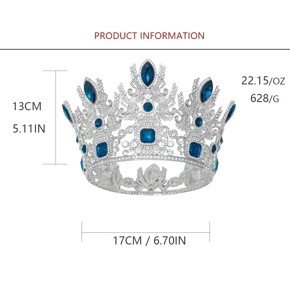 Beauty pageant high-end full-crown bride, crown hair accessory, laurel ...