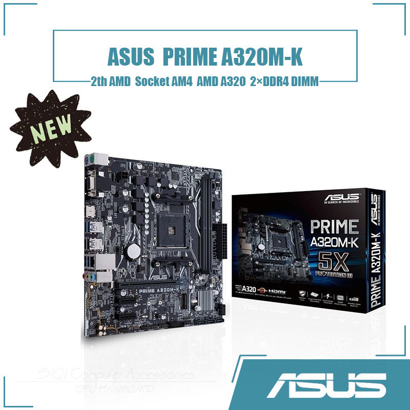 ASUS PRIME A320M-K ซ็อกเก็ตเมนบอร์ด AM4 2xDDR4 DIMM โดยใช้ชิปเซ็ต AMD ...
