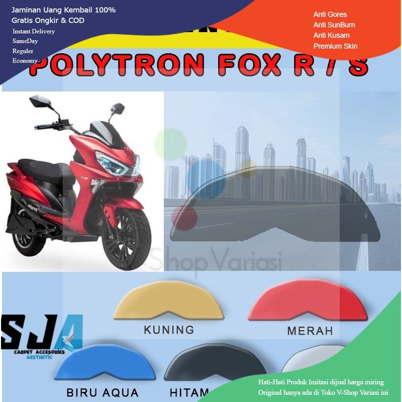 LAYAR Anti-Scratch Speedometer มอเตอร์ไซค์ไฟฟ้า POLYTRON FOX R/S ฟิล์ม ...
