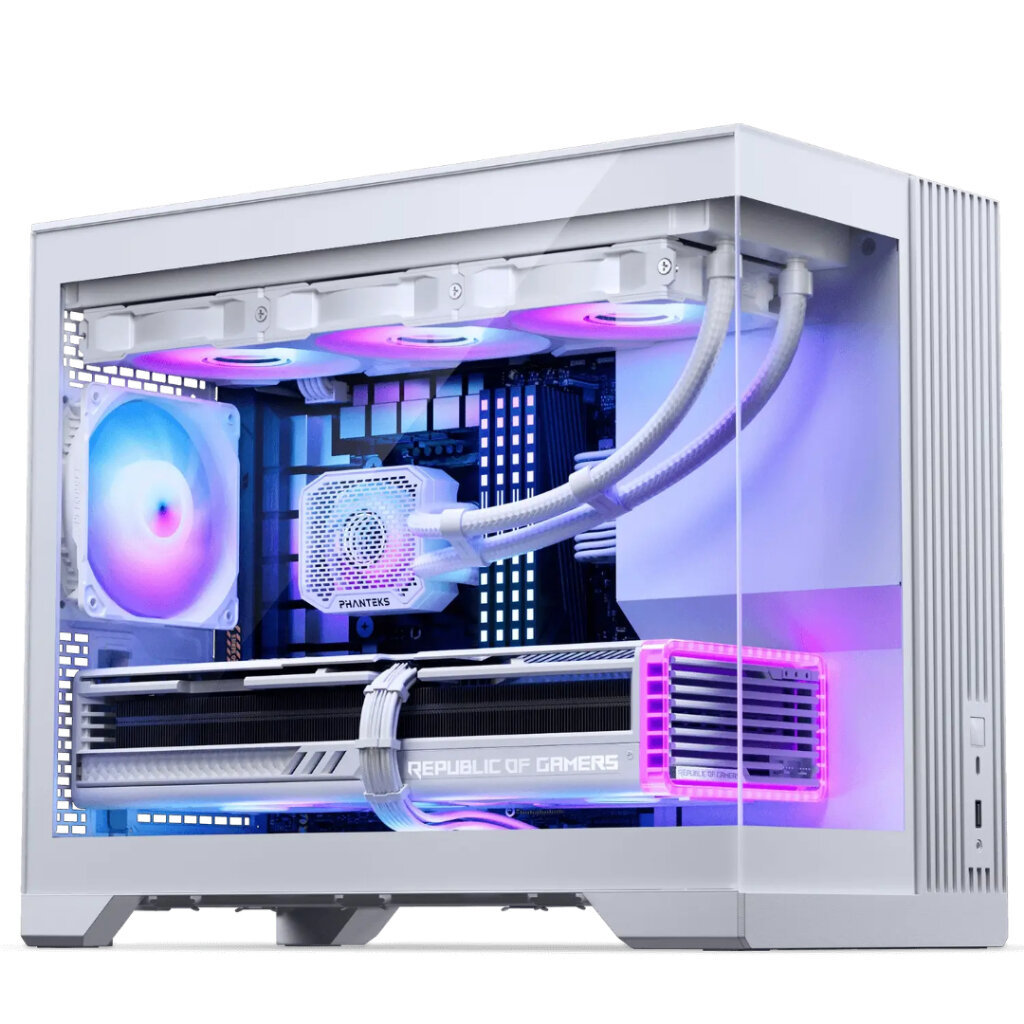 Case Phanteks XT V3 White With 3xD-RGB Fans Micro-ATX Compact : PH ...