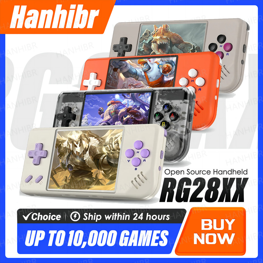 ANBERNIC RG28XX คอนโซลเกมมือถือ 2.83 หน้าจอ IPS เอาต์พุต HDMI เครื่อง ...