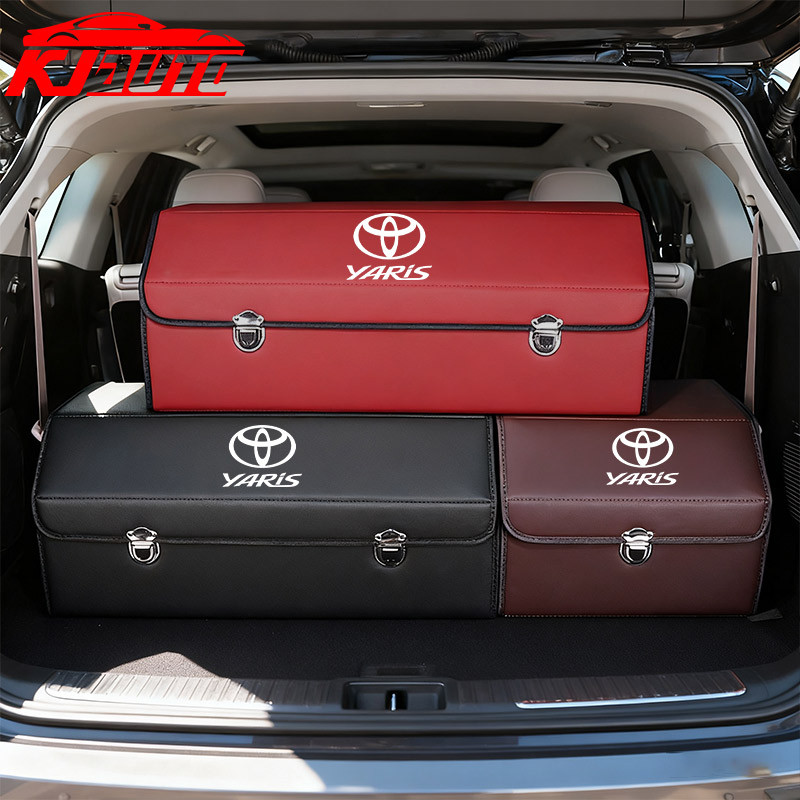 Toyota Yaris รถกล่องเก็บ PU หนังอเนกประสงค์พับรถ Trunk Storage ...