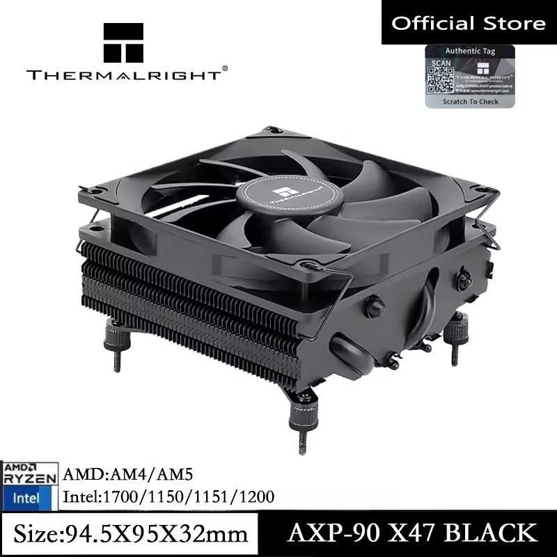 Thermalright AXP90 X47 Black CPU Radiator Low Profile CPU Air Cooler ...