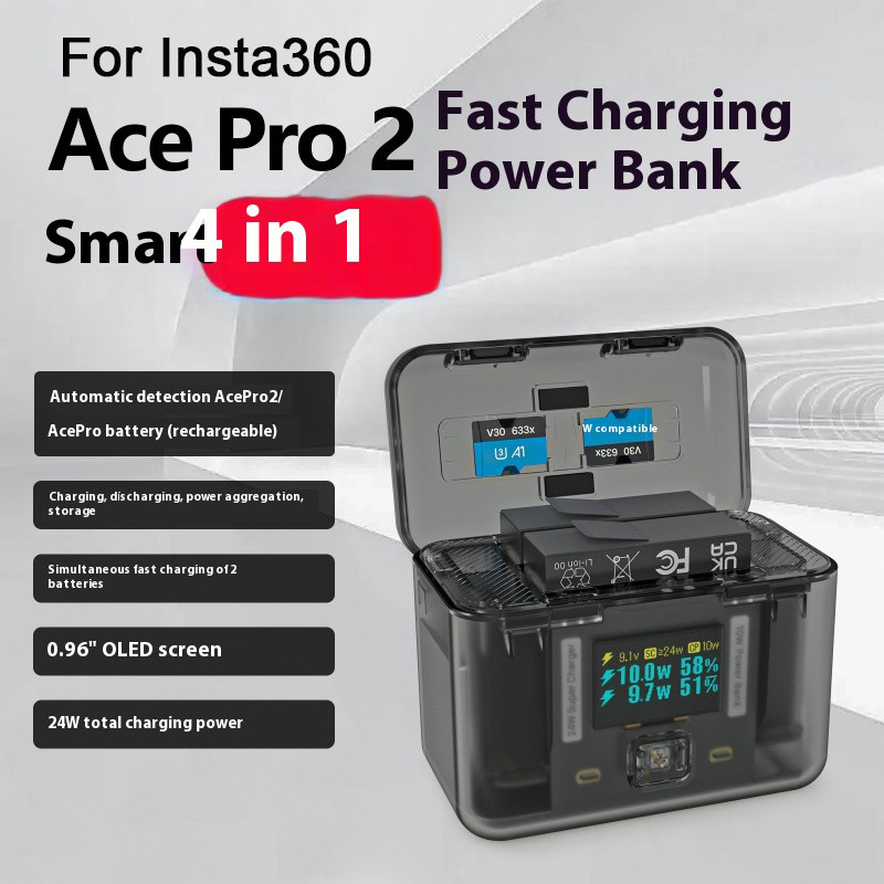 Charger สําหรับ Insta360 Ace Pro 2/Ace Pro/Ace แบตเตอรี่ Fast Charger ...