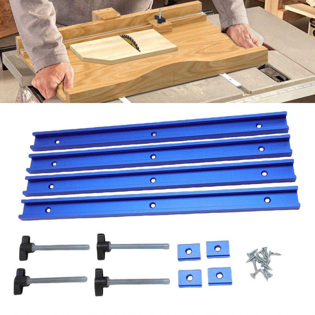 T Slot Guide Rail 400 มม. M8 รางสไลด์และตัวเลื่อนรูเจาะล่วงหน้าสำหรับ ...