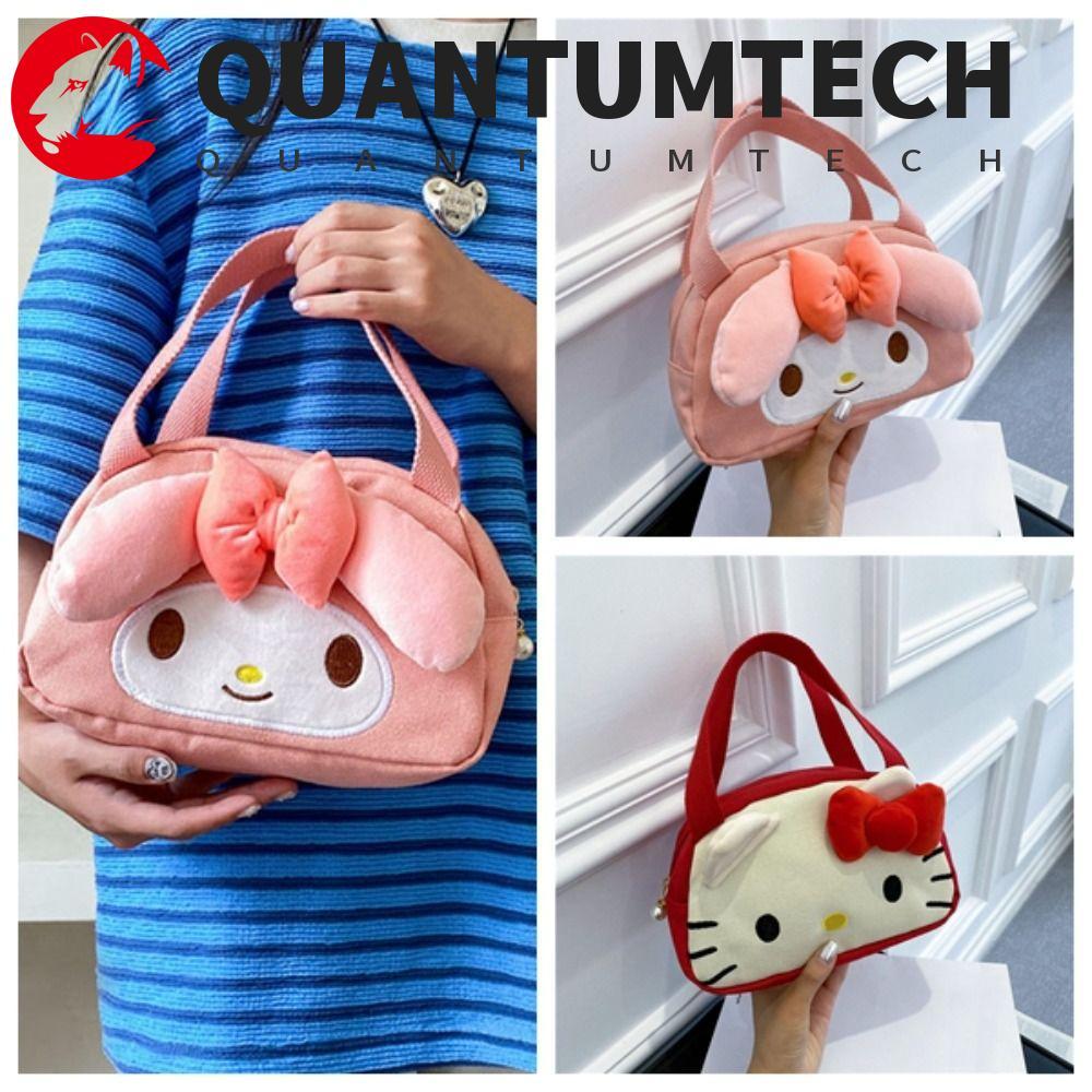 QUANTUMTECH Melody กระเป๋ามือ, การ์ตูนแบบพกพา KT Cat Lunch Bag, Kawaii ความจุขนาดใหญ่กระเป๋า ...