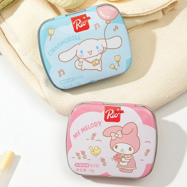 Rio Rio Sanrio Co-Branded Mint Candy ลูกอมลมหายใจสดชื่น ลูกอมผลไม้ Kiss ...