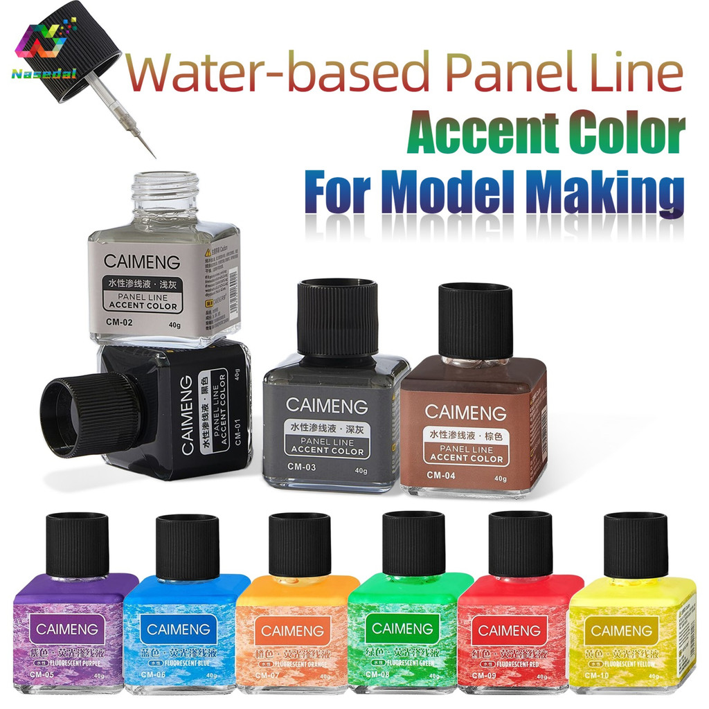 Nasedal Water Based Panel Line Accent 4 Basic 6 สีเรืองแสง 40g ...