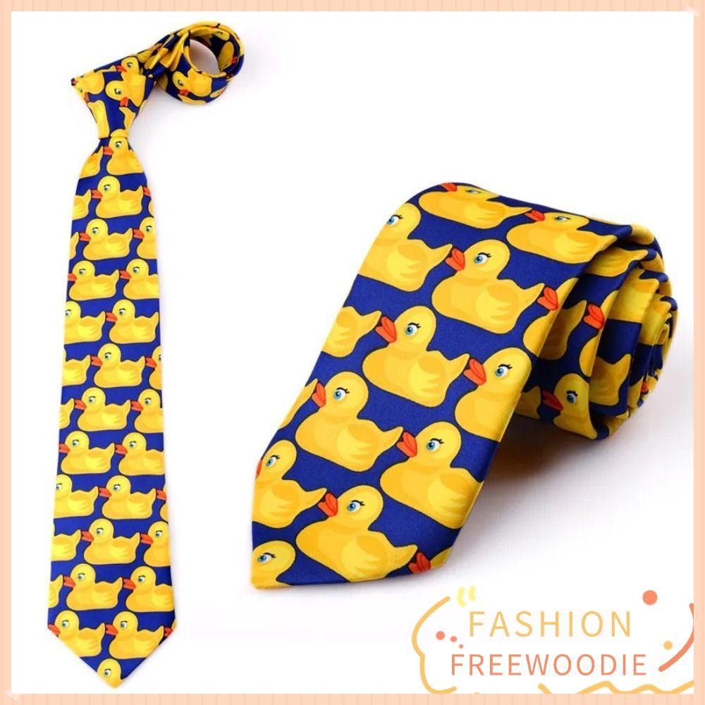 FREEWOODIE Ducky Tie, 8 ซม. How I Met Your Mother Ties, Funny Rubber ...