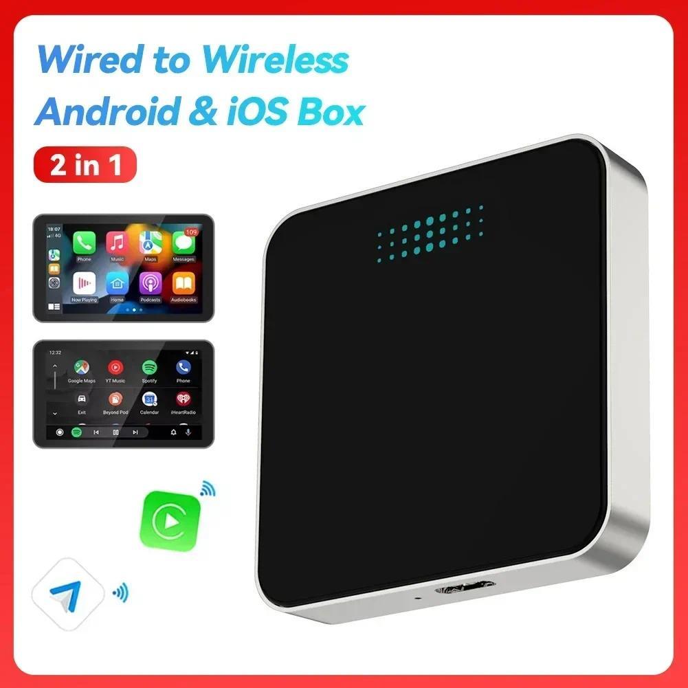 รถสมาร์ท Android Auto Wireless Carplay Ai Box อะแดปเตอร์แบบมีสายอะแดปเต ...