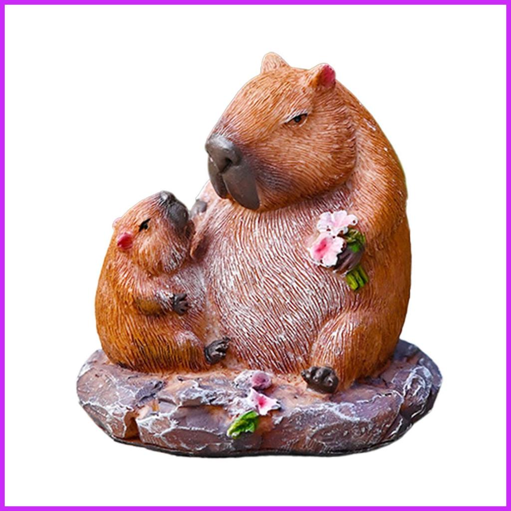 Capybara ตุ๊กตา Miniature เรซิ่น Capybara ตุ๊กตาสําหรับ Garden Tiny ที่ ...