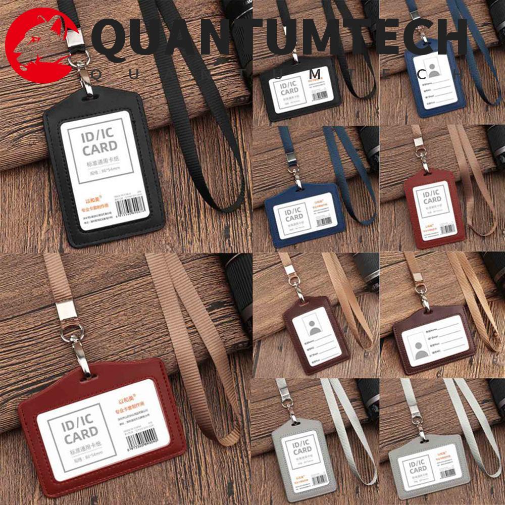 QUANTUMTECH ผู้ถือบัตรเครดิตคุณภาพสูงผู้ชายผู้หญิงทํางานใบรับรอง Identity Access Card Holder ...