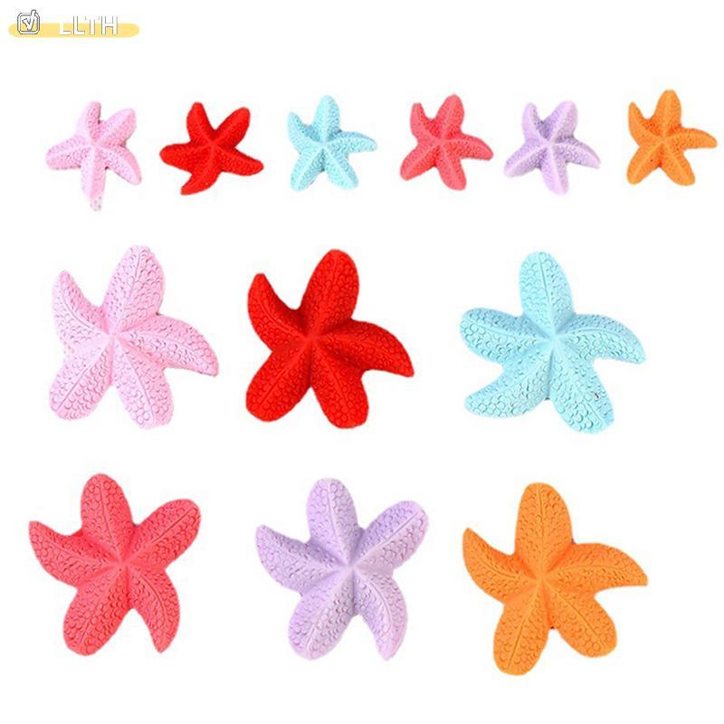 LLTH Mini สีสันห้าจุดปลาดาว Sea Star เรซิ่นถังปลาปลาดาวเครื่องประดับ ...