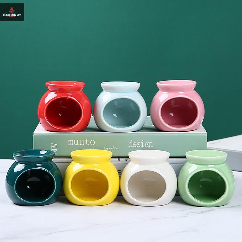COD Porcelain Aroma Burner Furnace เชิงเทียนขนาดเล็กสีทึบเซรามิค ...