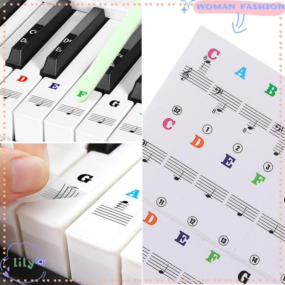 LILY Piano Stave Stickers โปร่งใส 2 รูปแบบ Music Label Notes | Shopee ...