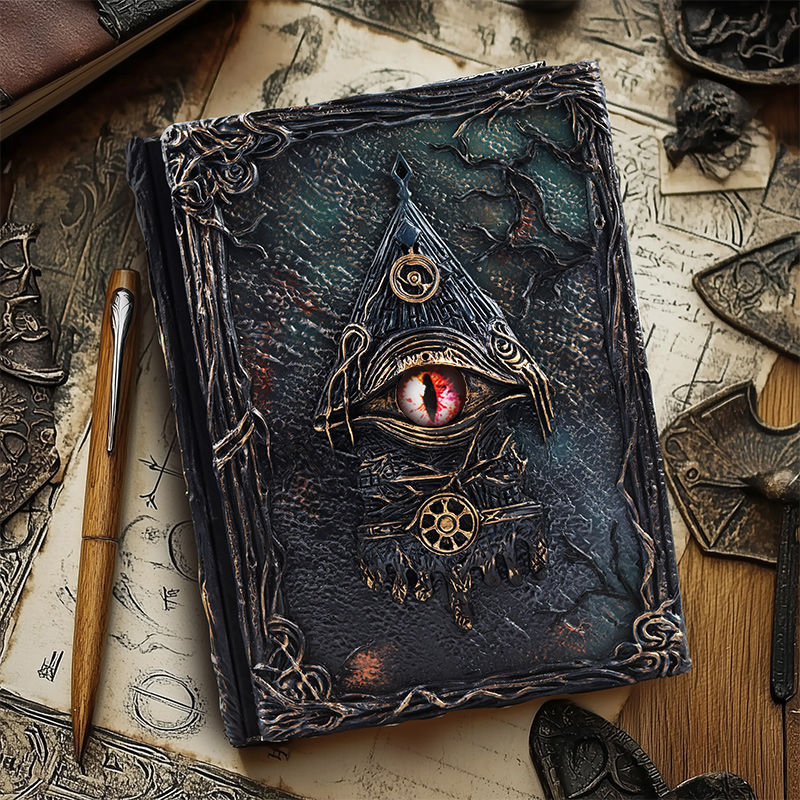 คู่มือ Cthulhu Dark Handbook A5 Left Pages Relief Retro Handbook Diary ...