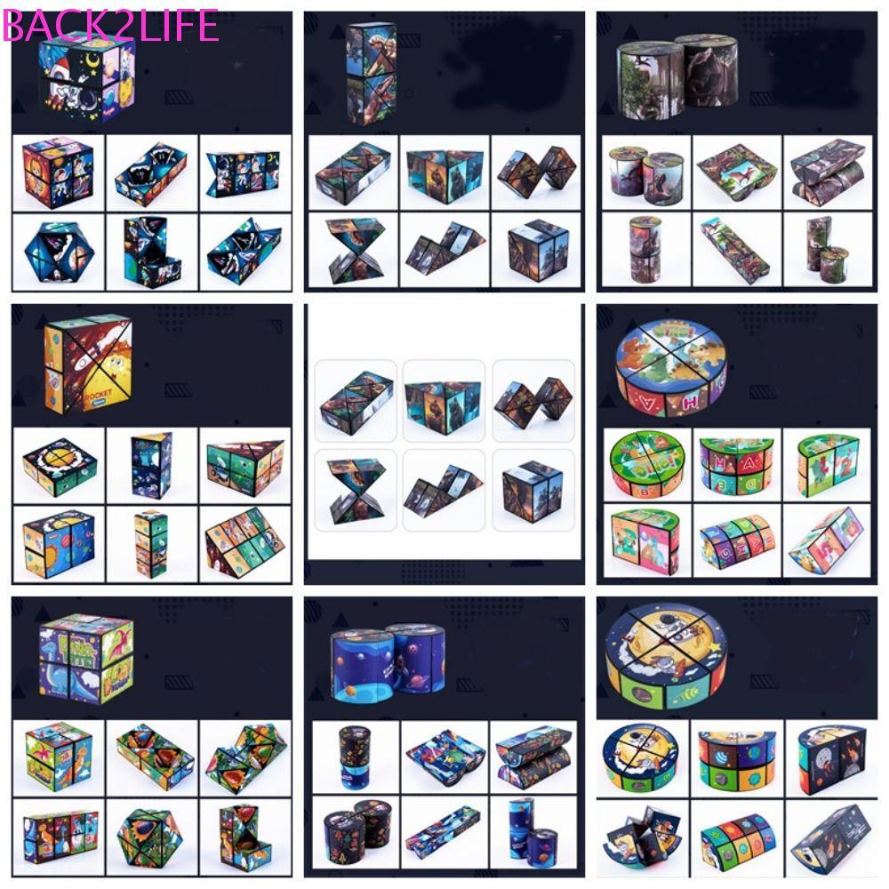 BACK2LIFE Magic Cube, 3D หมุนไดโนเสาร์ Intelligence Cube Magic ของเล่น,เกม Planet Exploration ...