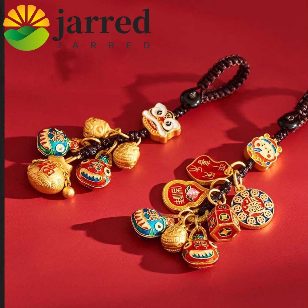 JARRED กุญแจรถ Charms, สไตล์จีนทอมือ Plutus Lucky พวงกุญแจ, ที่ไม่ซ้ํา ...