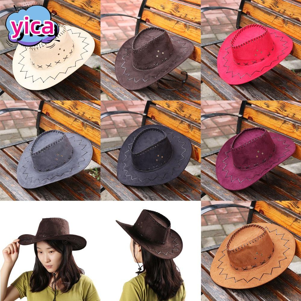 YICA หมวกคาวบอยหนังแกะสำหรับทั้งชายและหญิง พร้อมสวมใส่เป็นชุดแฟนซี ...