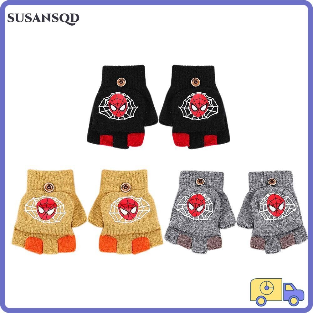ถุงมือถักอุ่นหนาสำหรับเด็กและทารก ออกแบบSpider-Man ใช้ได้ในอากาศหนาวและ ...