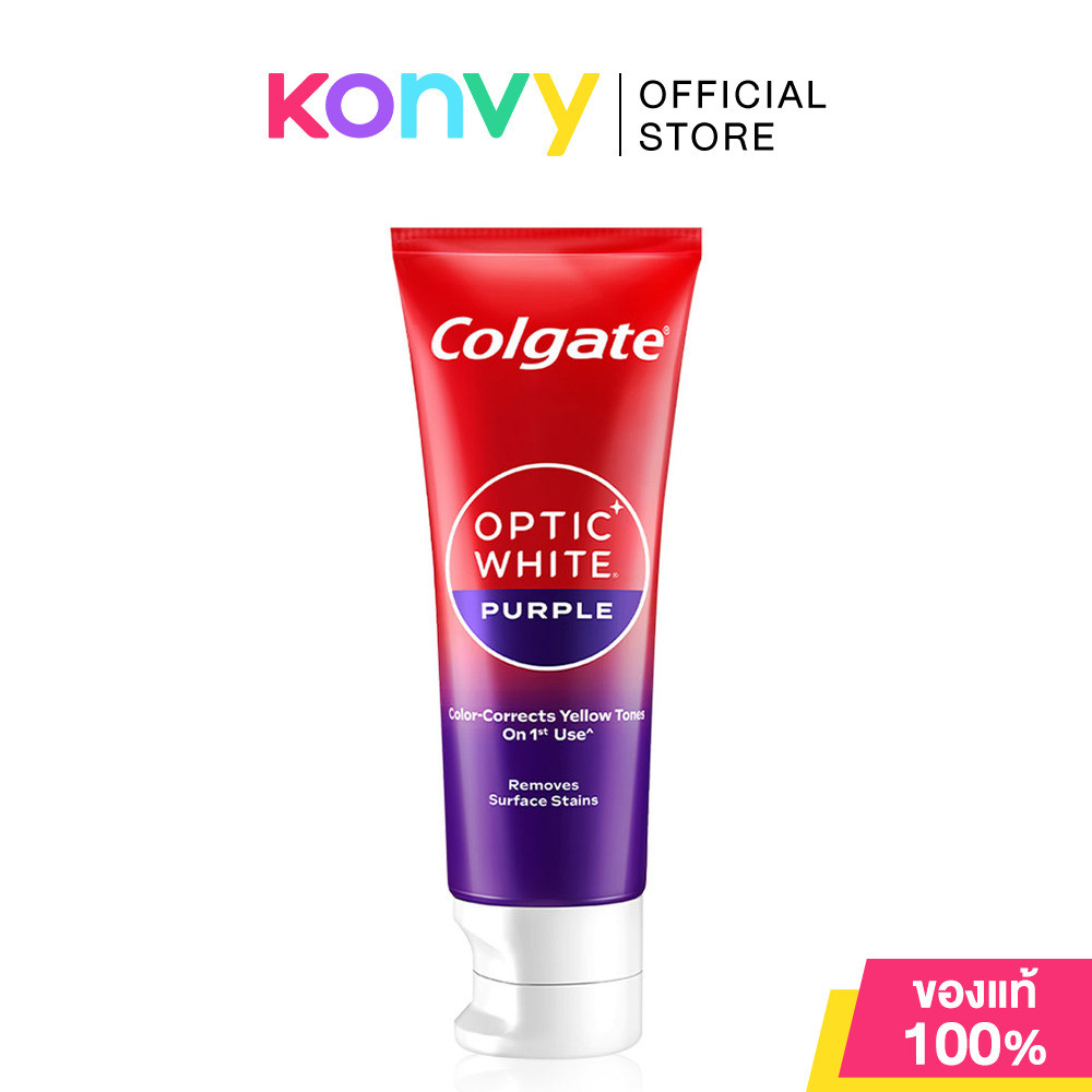 Colgate Toothpaste Optic White Purple 100g คอลเกต ยาสีฟัน. | Shopee ...