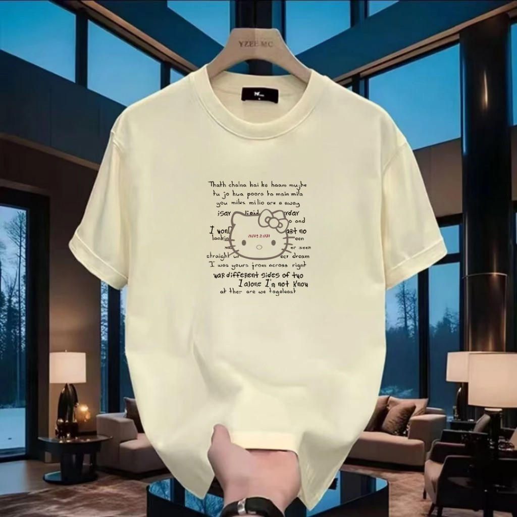 ZZ HOME เสื้อยืดคอกลมเเฟนชั่นใหม่ สกรีนหน้าลายยอดฮิต ผ้านุ่มใส่สบาย งาน ...