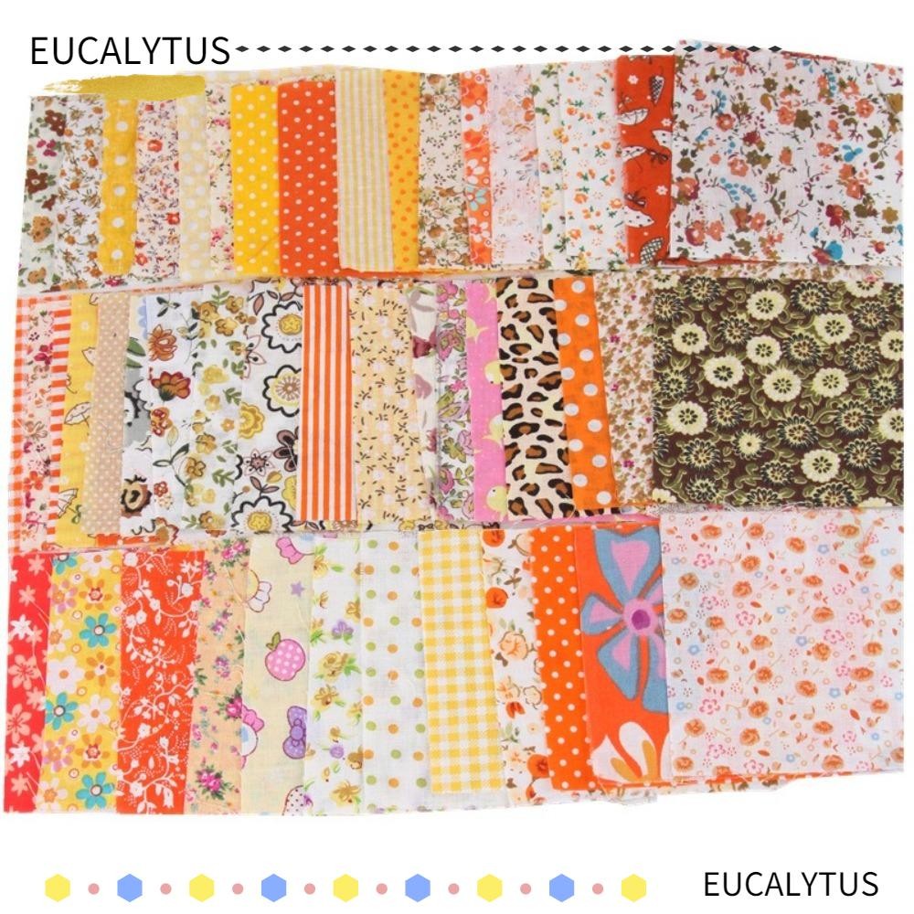 EUCALYTUSTH ผ้าฝ้าย ขนาด 10x10 ซม., ชุด 50 แผ่น สำหรับงานปักและการทำหัตถกรรมแบบ_patchwork ...