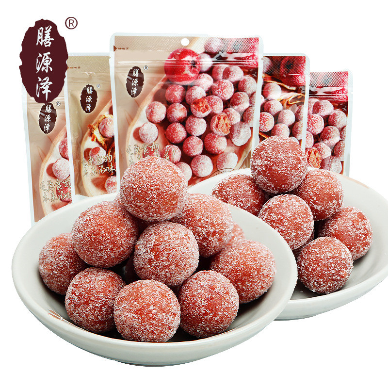 膳源泽山楂球山楂条雪丽球g袋装休闲零食小吃Food source ze hawthorn ball hawthorn sherry ball ...