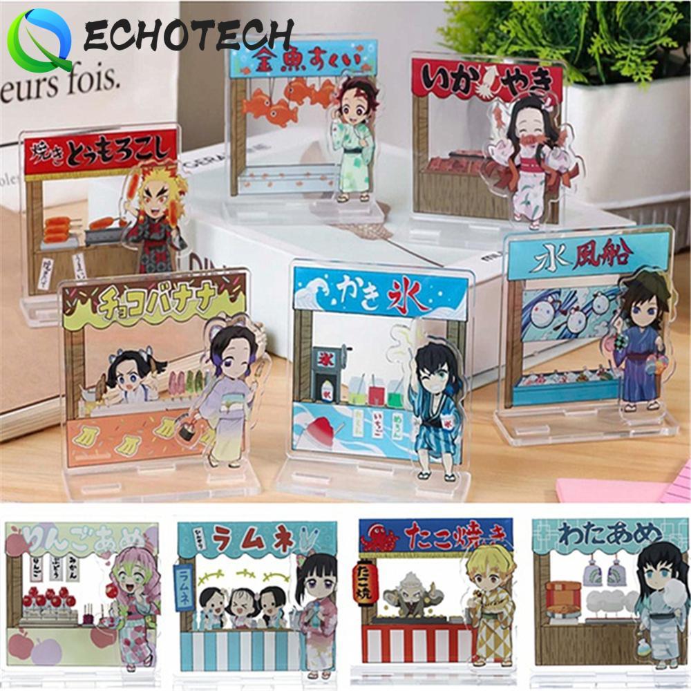 ECHOTECH Demon Slayer รูปขาตั้งของเล่น Action Figure แผ่นตกแต่งโต๊ะยืน ...
