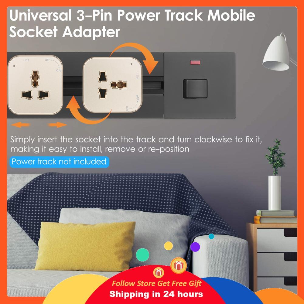Supergoodsales Supergoodsales Universal 3-Pin Track Sockets Power ...