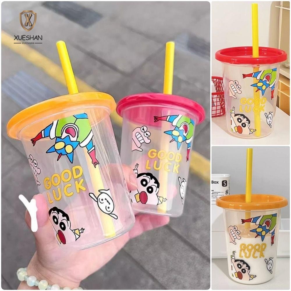 XUESHAN ถ้วยน้ํา 1 ชิ้น, ความจุขนาดใหญ่กาแฟนมชา Crayon Shin-chan Cup ...
