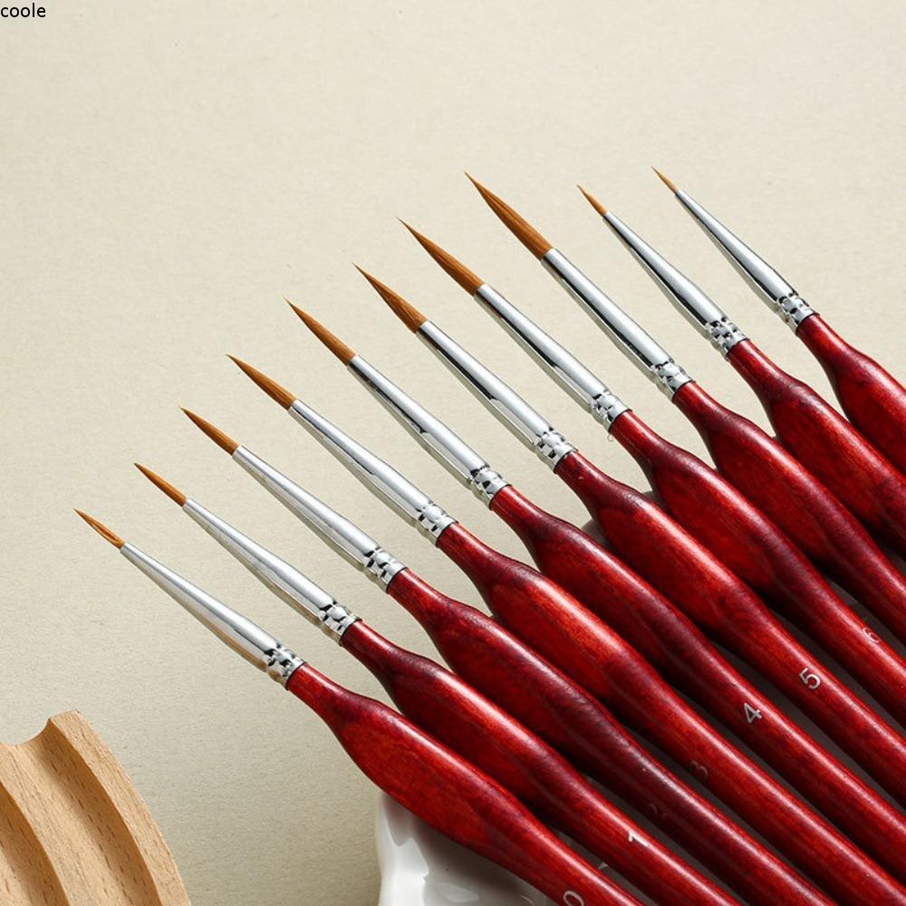 COOLE 11/10pcs Precision Paint Brush Set, Miniature แปรงสําหรับ Fine ...