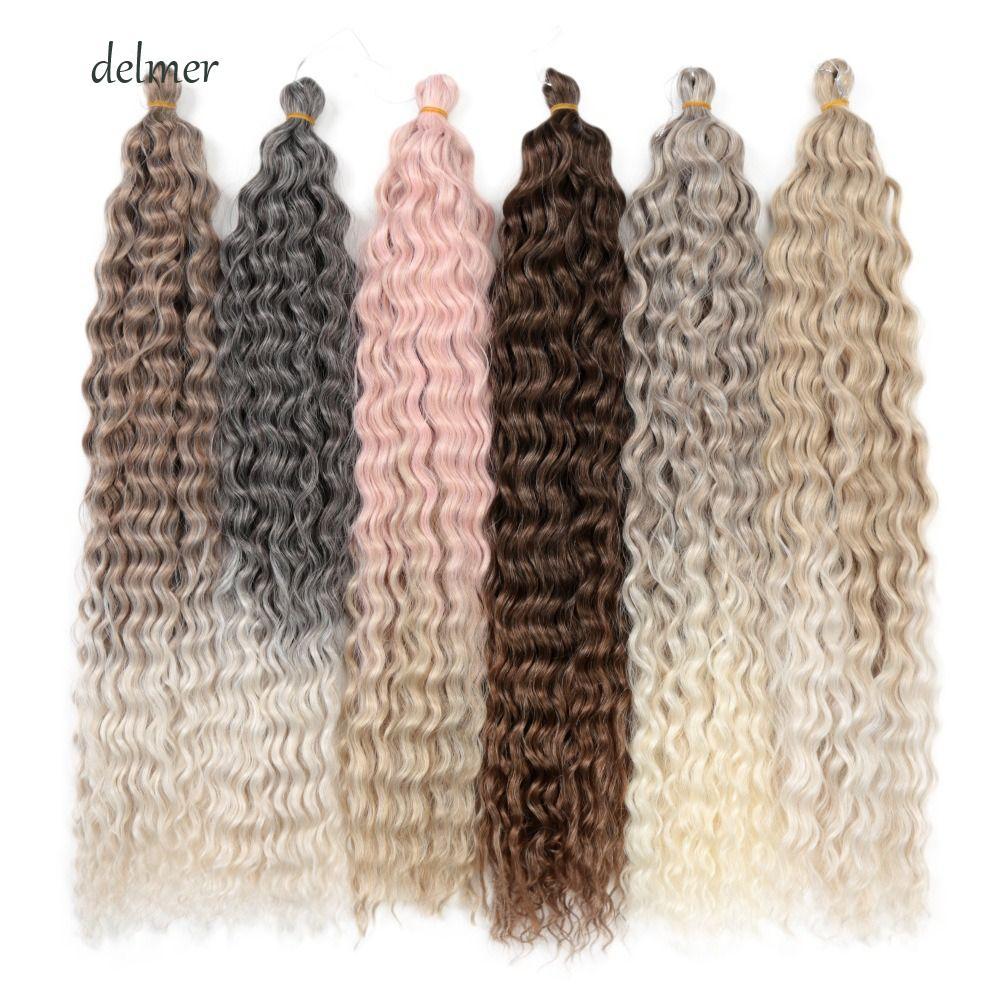 เดลเมอร์ ผมสังเคราะห์สไตน์อเมริกัน สีน้ำตาลและดำ โครเชต์เนื้อนุ่ม ทน ...