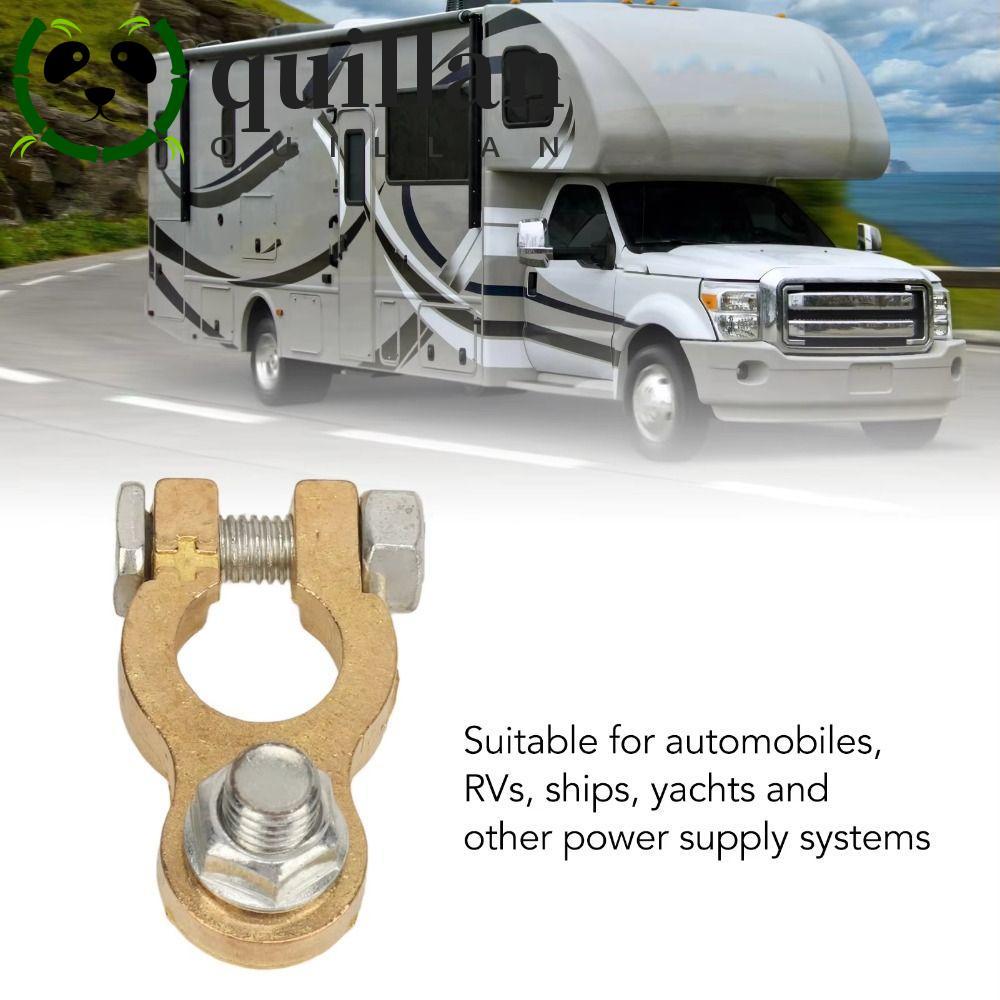 QUILLAN แบตเตอรี่ Terminal Clamps, Universal M8 Bolts แบตเตอรี่ POLE ...