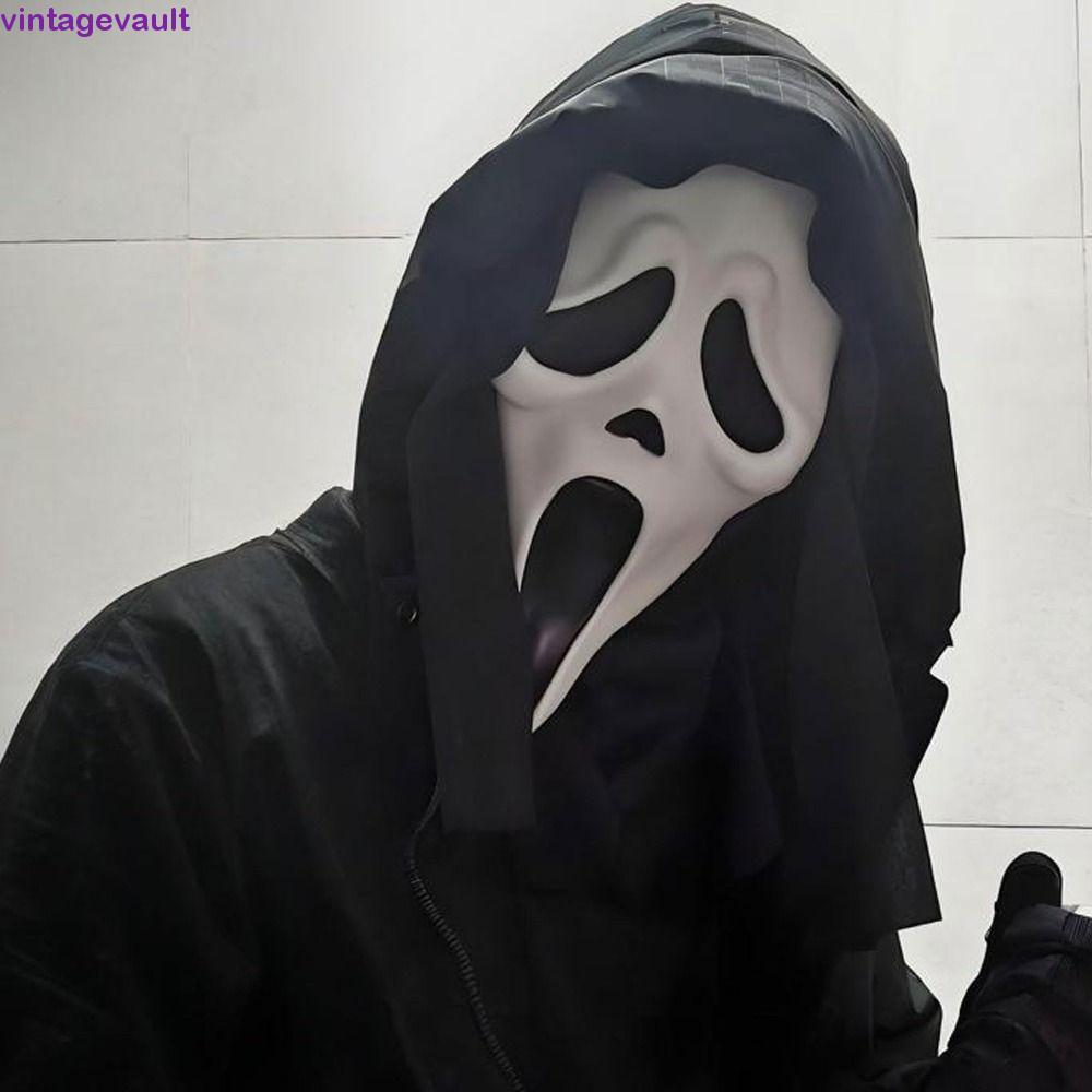 VINTAGEVAULT กรีดร้อง Ghost Face Mask, Spooky คอสเพลย์ฮาโลวีน Ghost ...