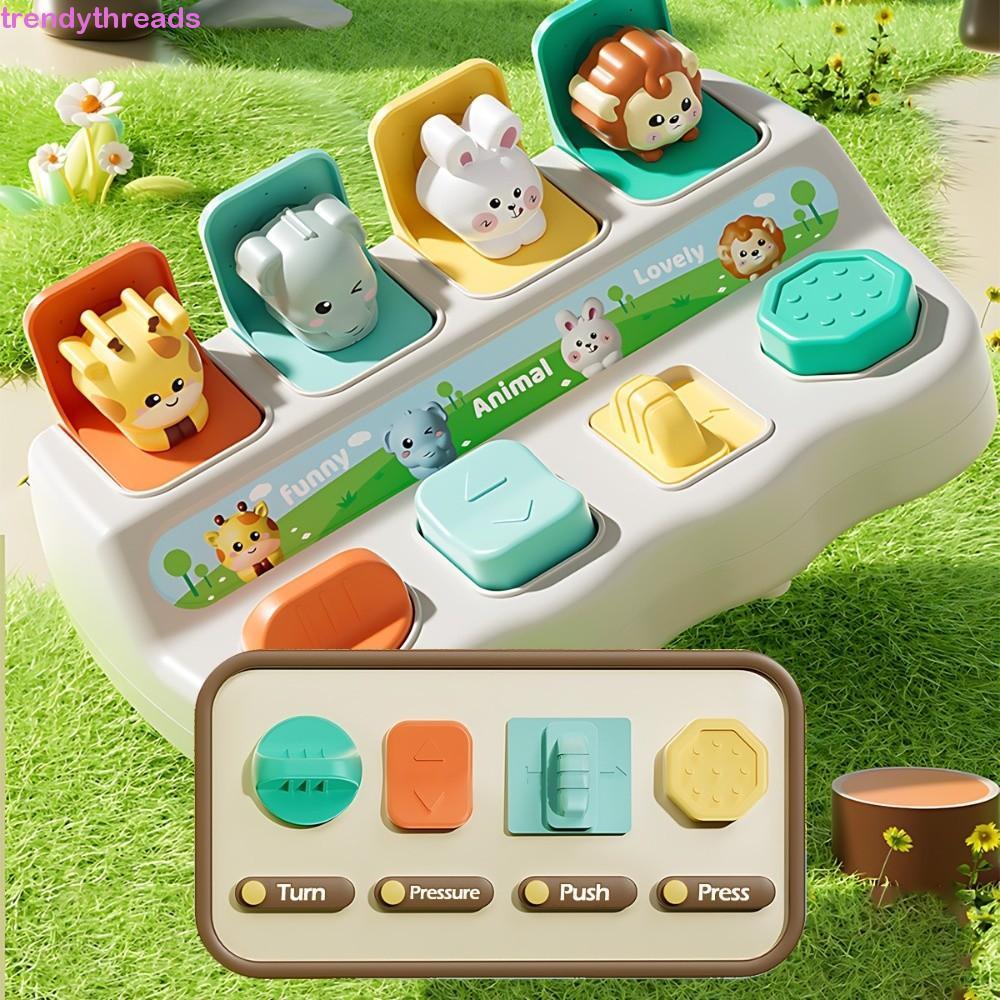 TRENDYTHREADS Baby Pop Up Whack a Mole Toy, Montessori Reaction Atility ...