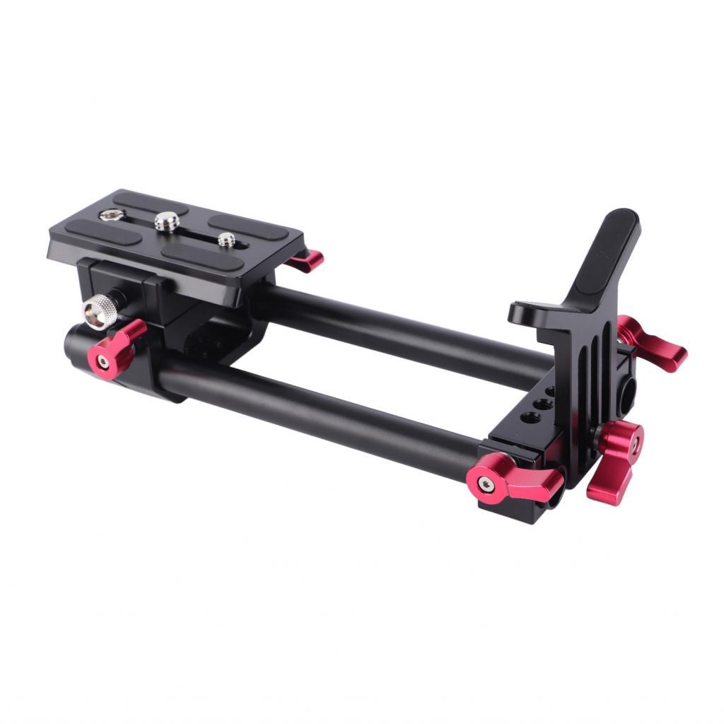 กล้อง DSLR Rail Riser RIG System QUICK RELEASE ชุดฐานยืดหยุ่น CLAMP ...