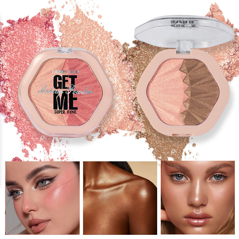 6 สี Diamond Full-Body Highlighting Powder ธรรมชาติสามมิติ Face ...