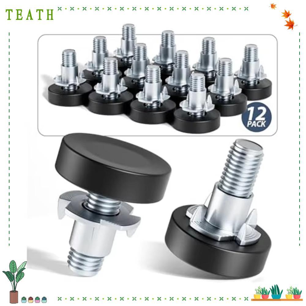 TEATH 8PCS เฟอร์นิเจอร์ Leveling ฟุต, เฟอร์นิเจอร์ Levelers ปรับ 1/4In ...